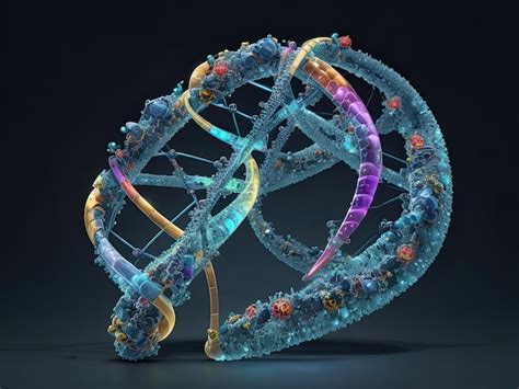 Premium Photo Digital Ai Components Entangled With The Dna Double