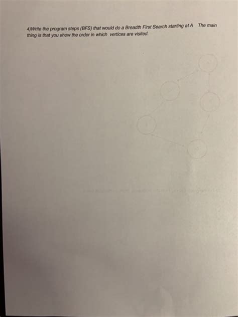 Solved The Main 4 Write The Program Steps Bfs That Would
