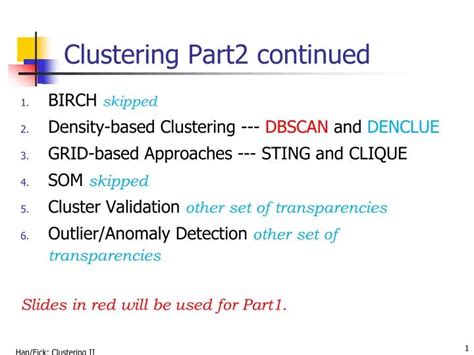 Ppt Clustering Part2 Continued Powerpoint Presentation Free Download