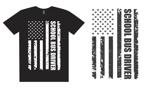 American School Bus Driver T Shirt Design 13816724 Vector Art At Vecteezy