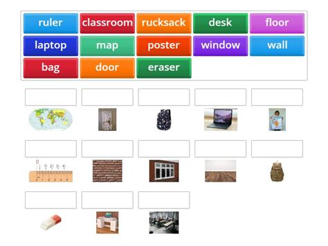 Classroom Objects Match Up