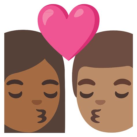 Kiss Woman Man Medium Dark Skin Tone Svg Vectors And Icons Svg Repo