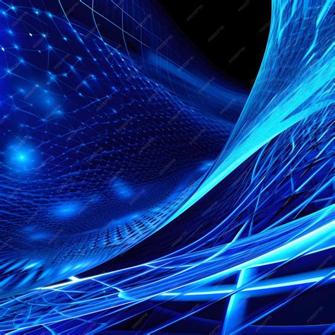 Interconnected Digital Network Futuristic Data Flow Illustration Premium Ai Generated Image