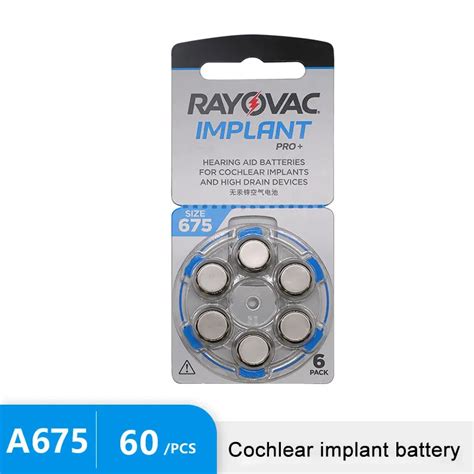 675a A675 Pr44 Zinc Air Hearing Aid Batteries For Cochlear Implants 60