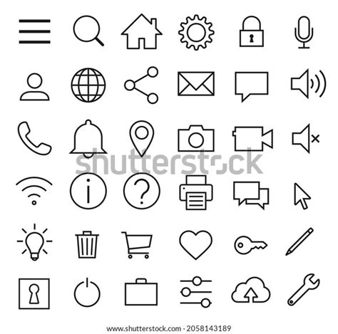 Web Application Interface Icon Collection Internet Stock Vector Web Application Interface Icon Collection Internet Stock Vector