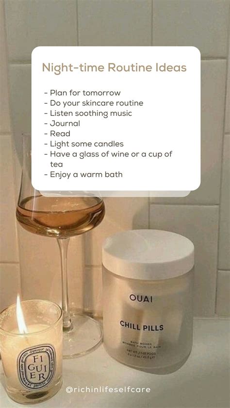 Night Time Routine Evening Routine Bedtime Routine Self Care Bullet