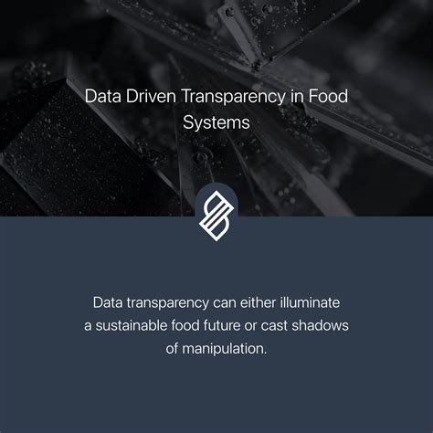 Data Driven Transparency In Food Systems → Scenario
