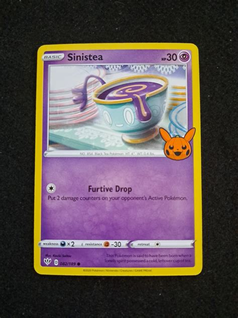 Pokémon Tcg Sinistea Promo Trick Or Trade Halloween 082 189 Ebay