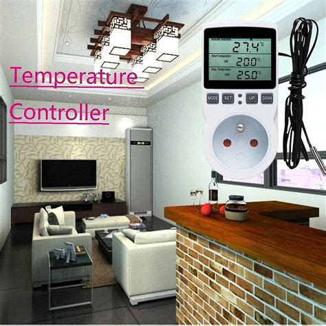 Temperature Controller 16a 230v Large Screen Lcd Display Digital Thermostat Socket Outlet For