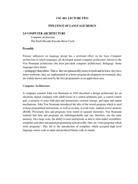 Csc 403 Lecture 2 Pdf Computer Programming Programming Paradigms