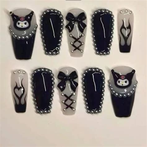 خرید و قیمت ناخن مصنوعی کاشت موقت طرح کرومی آتشی از غرفه رضوان گیفت