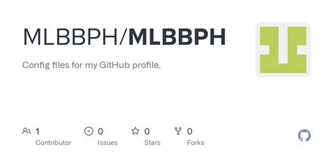 Github Mlbbphmlbbph Config Files For My Github Profile