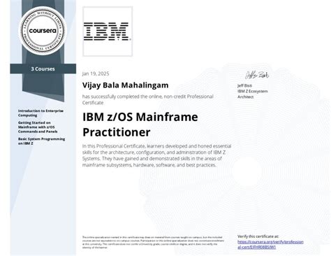 Ibm Zos Mainframe Enterprisecomputing Vijay Bala Mahalingam