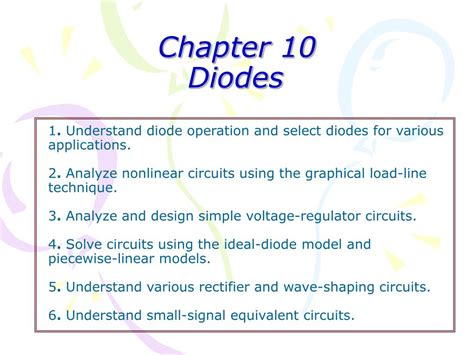 Ppt 10 Diodes Basic Diode Concepts Powerpoint Presentation Free