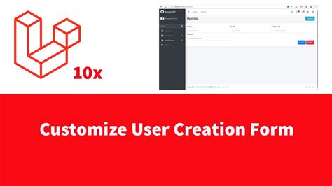 Laravel 10 Customize User Creation Form Part 6 Youtube