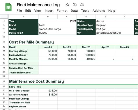 Vehicle Management Excel Template At Nathan Lozano Blog
