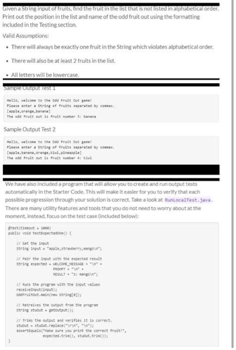 Solved Texts Given A String Input Of Fruits Find The Fruit In The