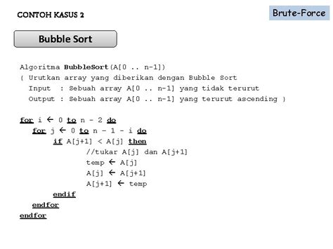 MATERI PERKULIAHAN ANALISIS ALGORITMA BRUTE FORCE 4 Ken