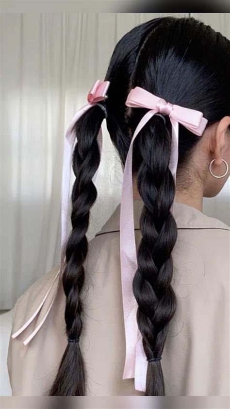 Ribbon Hairstyle Ribbon Hairstyle Hair Tutorial Cute Hairstyles