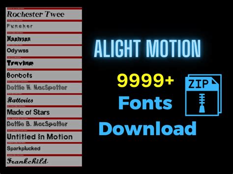 Best Alight Motion Fonts Download 2024 List