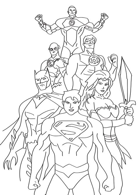Раскраска Герои DC Comics – скачать бесплатно, распечатать