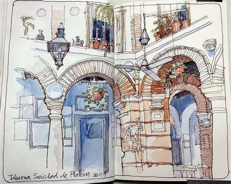 Watercolor Architecture Sketch