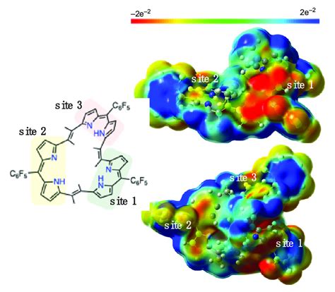 Electrostatic Potential Surface Of Me Hex On Top Of The Electrostatic