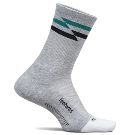 Feetures Elite Max Cushion Mini Crew Socks Gray Track Stans Shoes