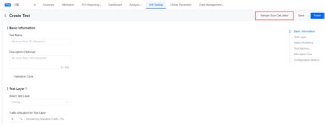sample size calculator solarengine help center documentation and support