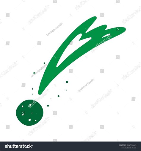 Emerald Falling Meteorite Green Comet Tail Stock Vector Royalty Free 2257703465 Shutterstock