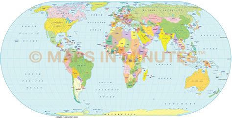 Vector World Political Map In The Eckert Iv Projection Uk Centric In Illustrator Cs And Pdf