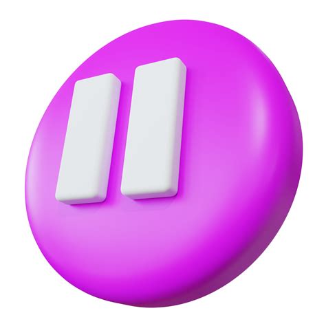 ilustração de botão de pausa 3d estilizado 12302993 PNG