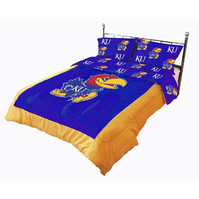 Kansas Jayhawks 100 Cotton Sateen Twin Comforter Set