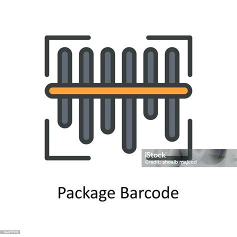 패키지 바코드 벡터 채우기 개요 아이콘 디자인 그림입니다 배송 및 배송 기호 흰색 배경 Eps 10 파일 가격에 대한 스톡 벡터 아트 및 기타 이미지 Istock
