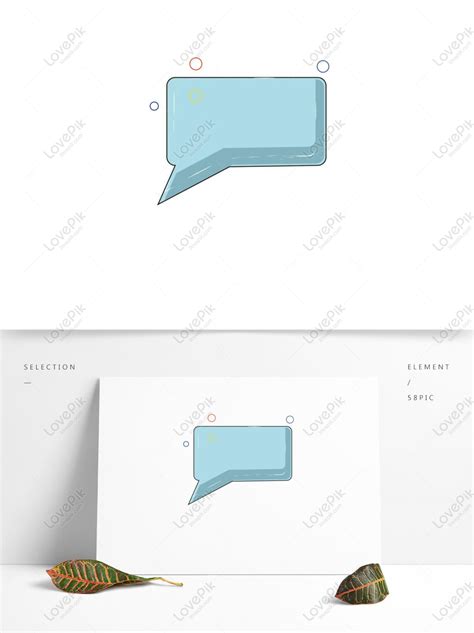 Simple Cute Vector Blue Rectangle Dialog Box For Commercial Elem Blue Dialog Rectangular