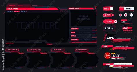 Live Stream Digital Frame Technology Ui Ux Futuristic Hud Virtual