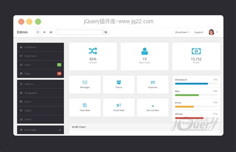 bootstrap admin后台管理模板