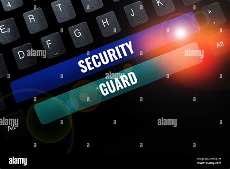 Text Caption Presenting Security Guard Concept Meaning Tools Used To