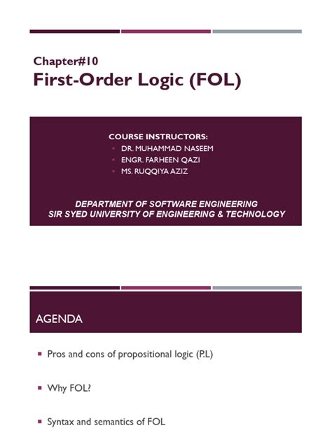chapter 10 first order logic fol pdf
