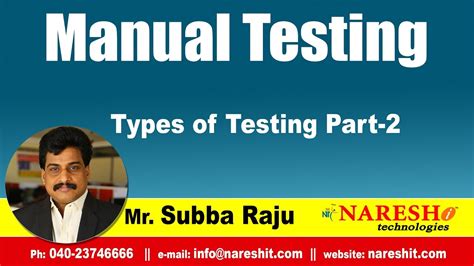 Types Of Testing Part 2 Manual Testing Tutorial Mrsubba Raju Youtube