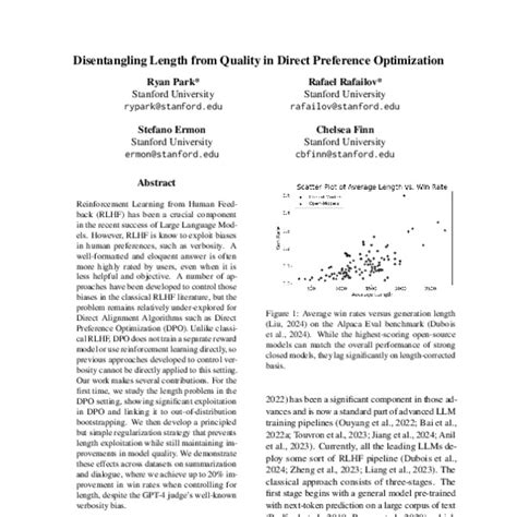 Disentangling Length From Quality In Direct Preference Optimization Acl Anthology