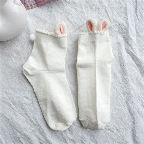 Kawaii Bunny Rabbit Socks With Tail Mk Kawaii Store Bunny Shoes