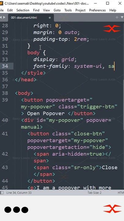 Popover Html Css Youtube