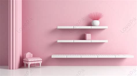 3d 렌더링 공허한 분위기를 불러일으키는 고요한 파스텔 핑크 선반 사진관 배경 공허 배경 선반 배경 이미지 Hd 사진관 공허 선반 배경 사진 무료 다운로드