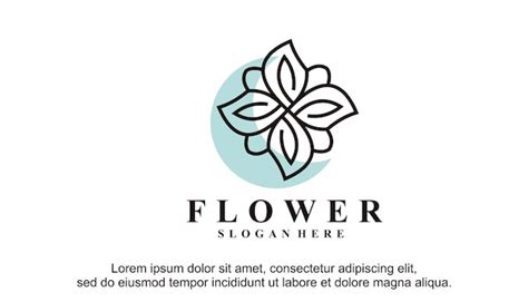 아름다움 화장품 요가를 위한 잎과 꽃 장미 로고 디자인 프리미엄 벡터