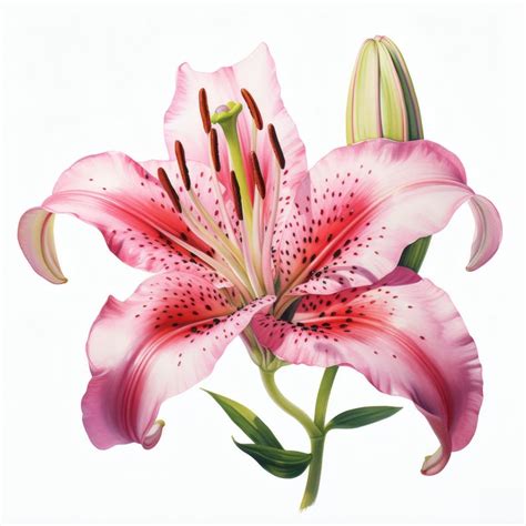 Stargazer Lily Clipart Pink Lily Flower Images 10 Watercolor Clip Art