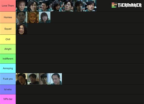 Squid Game All Characters Kinda Season 1 Tier List Community Rankings Tiermaker