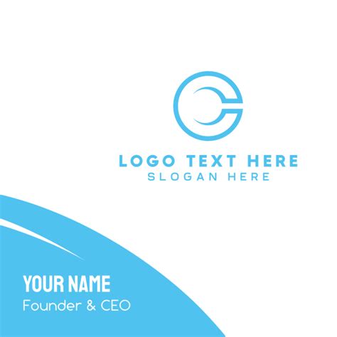 Minimalist Blue C Business Card Brandcrowd Business Card Maker