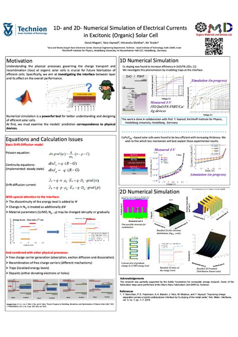 1d And 2d Numerical Simulation Of Electrical Currents In Excitonic Solar Cell
