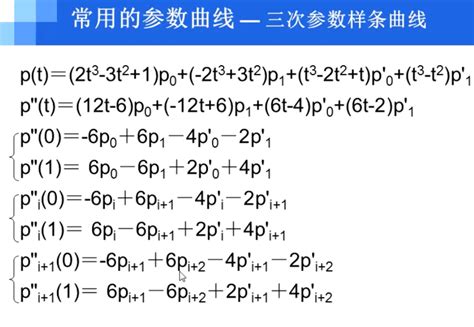 曲线和曲面—三次参数样条曲线 一杯明月 博客园